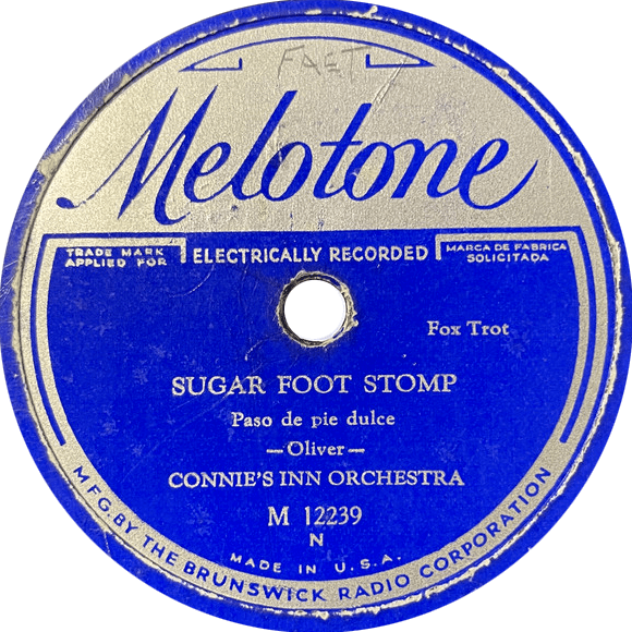 Sugar Foot Stomp / Just Blues by Connie's Inn Orchestra (Single ...