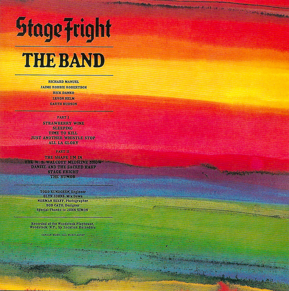 Stage Fright by The Band (Album; Capitol; 7243 5 25395 2 9): Reviews ...