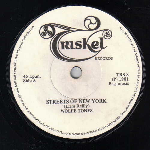 Streets of New York / The Connaught Ranger by Wolfe Tones (Single ...