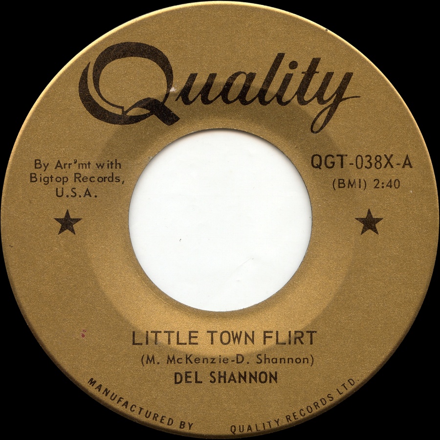 Little Town Flirt / Hats Off to Larry by Del Shannon (Single; Quality; QGT-038X): Reviews ...