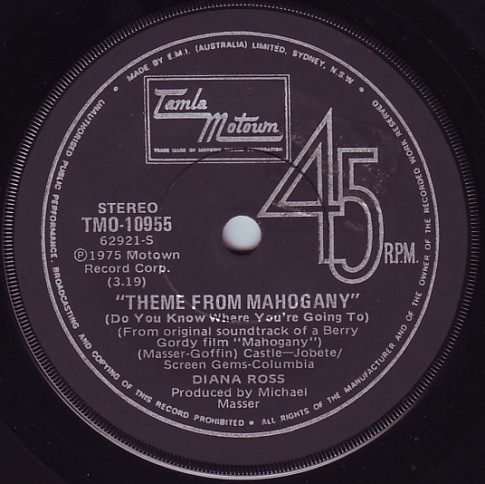 Theme From Mahogany (Do You Know Where You're Going To?) / No One's ...