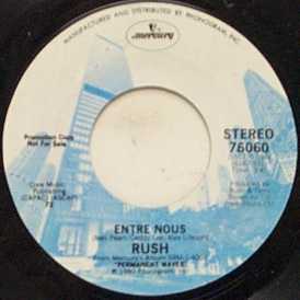 Entre nous by Rush (Single; Mercury; 76060): Reviews, Ratings, Credits ...