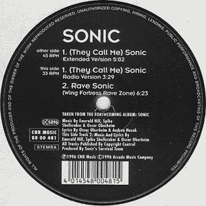 They Call Me Sonic by Sonic (Single; CNR; 8800481): Reviews, Ratings ...