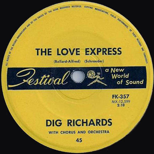 The Love Express / The Whole Wide World by Dig Richards (Single, Pop ...