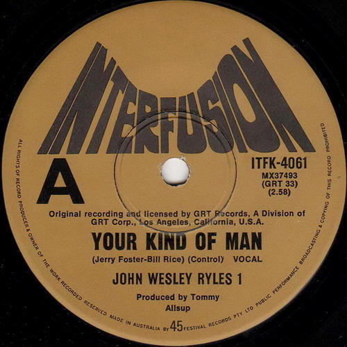 Your Kind of Man / Wash My Sins in the River by John Wesley Ryles ...