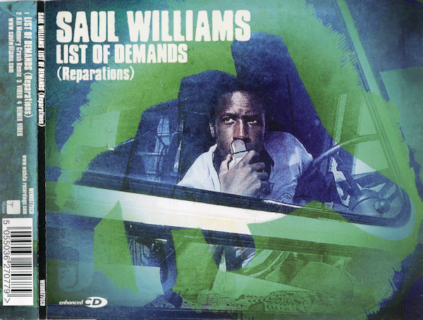 List of Demands (Reparations) by Saul Williams (Single, Political Hip ...