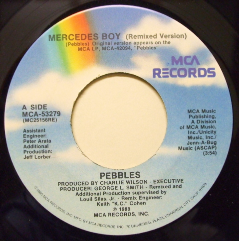 Mercedes Boy (Remixed Version) by Pebbles (Single; MCA; MCA-53279 ...