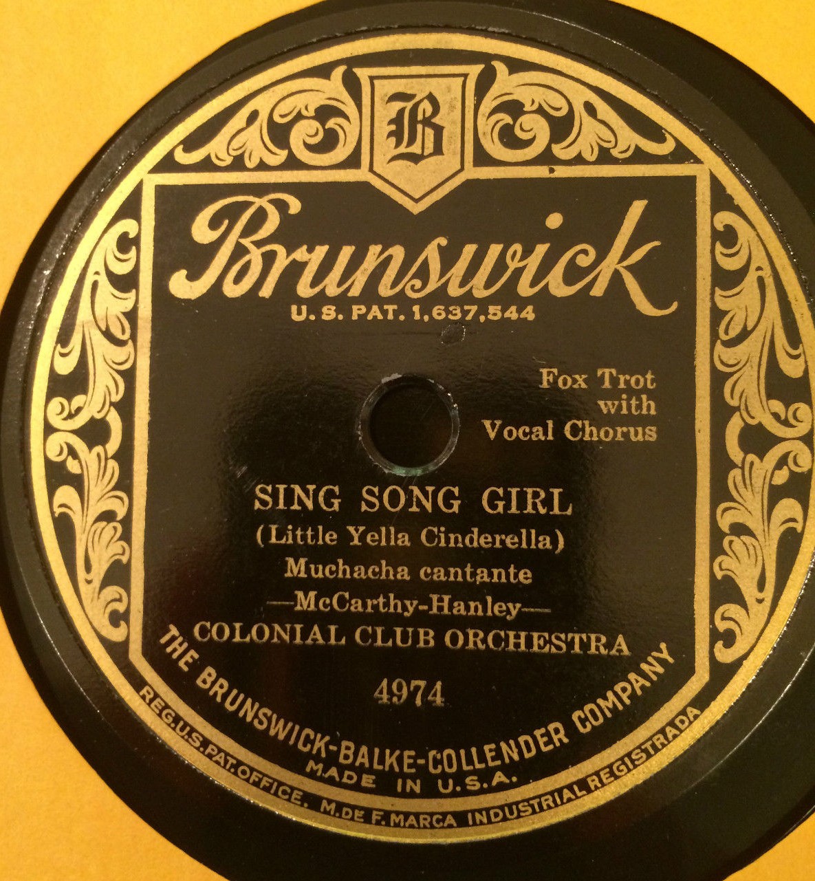 Sing Song Girl (Little Yella Cinderella) / On a Little Balcony in Spain ...