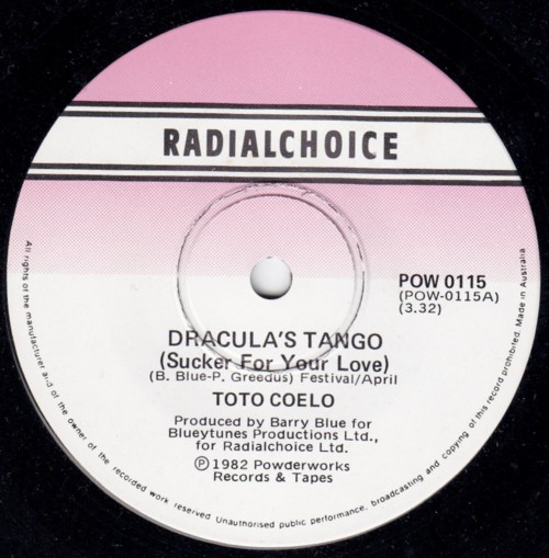 Dracula's Tango (Sucker for Your Love) / Mucho Macho by Toto Coelo ...