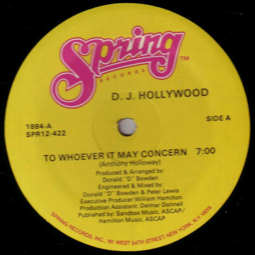 To Whoever It May Concern by DJ Hollywood (Single, East Coast Hip Hop ...