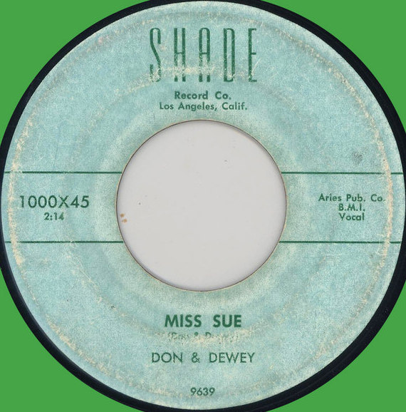 Miss Sue / My Heart Is Aching by Don & Dewey (Single, Rock & Roll ...