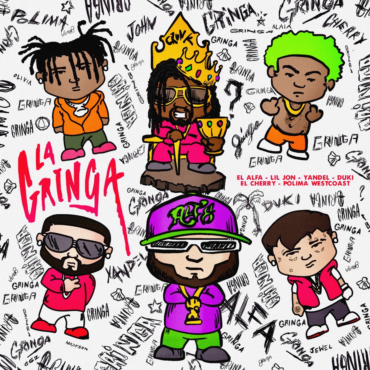 La gringa by El Alfa, Lil Jon, Yandel, Duki, El Cherry Scom & Polimá ...