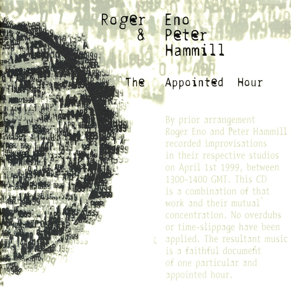 The Appointed Hour by Roger Eno & Peter Hammill (Album; Tone Casualties ...
