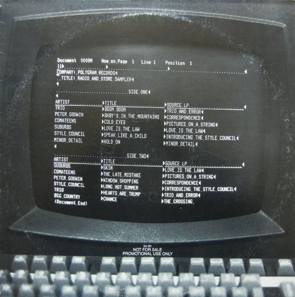 Polygram Records Radio and Store Sampler by Various Artists ...