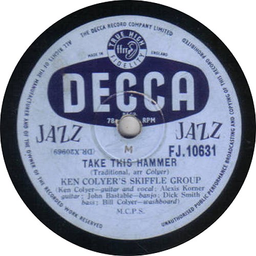 Take This Hammer / Down by the Riverside by Ken Colyer's Skiffle Group (Single, Skiffle ...