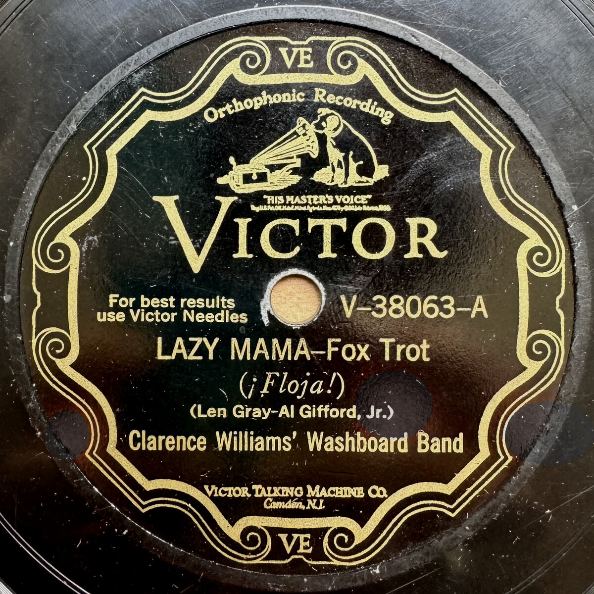 Lazy Mama / In Our Cottage of Love by Clarence Williams' Washboard Band ...