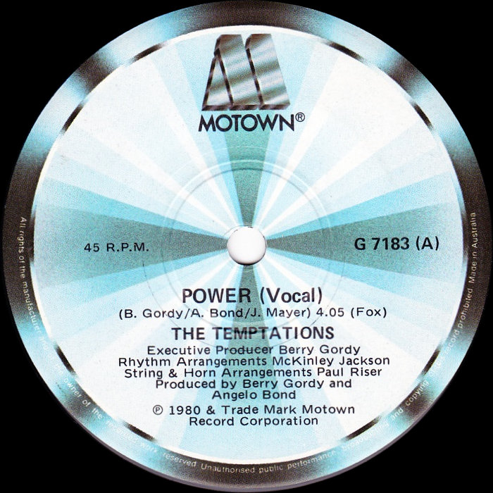 Power by The Temptations (Single; Motown; G 7183): Reviews, Ratings ...