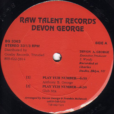 Play Yuh Number by Anthony Devon George (Single, Soca): Reviews ...