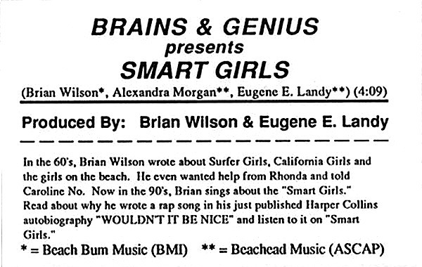 Smart Girls by Brian Wilson (Single, Pop Rap): Reviews, Ratings ...