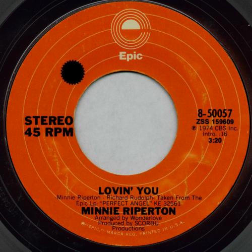 Lovin' You / The Edge of a Dream by Minnie Riperton (Single; Epic; 8-50057): Reviews, Ratings ...