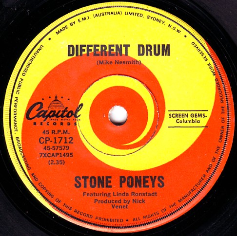 Different Drum / I've Got to Know by Stone Poneys featuring Linda ...