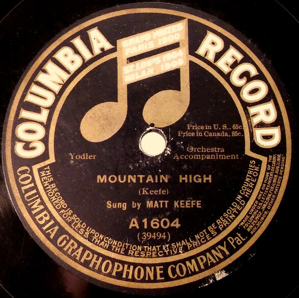 Mountain High / The Strolling Yodler by Matt Keefe (Single, Yodeling ...