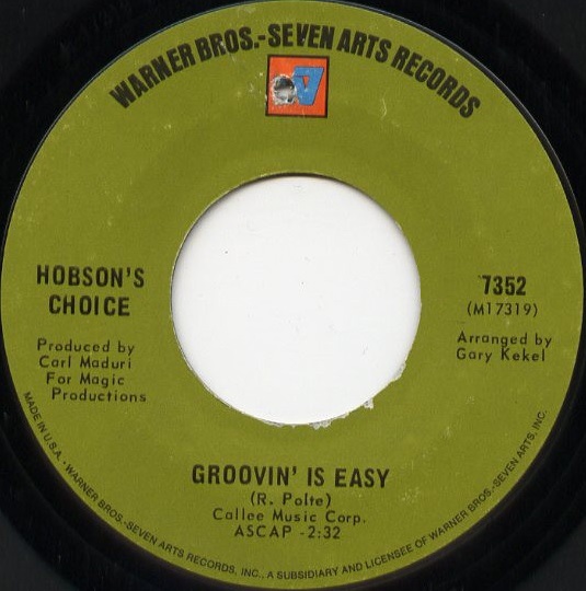 Groovin' Is Easy / Just One Smile by Hobson's Choice (Single): Reviews ...