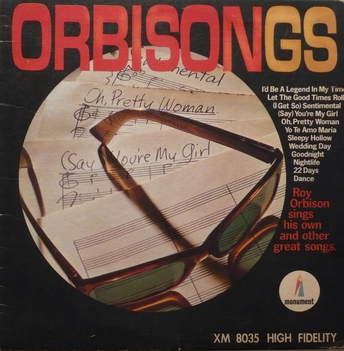Orbisongs by Roy Orbison (Album; Monument; XM 8035): Reviews, Ratings ...