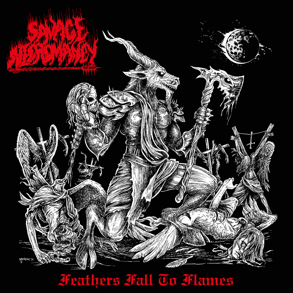 Feathers Fall to Flames by Savage Necromancy (Album; 20 Buck Spin ...