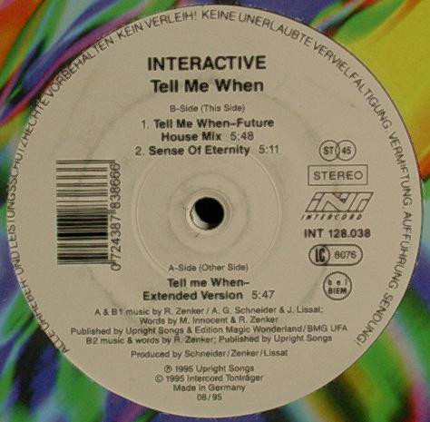 Tell Me When by Interactive (Single; Blow Up; INT 128.038): Reviews ...