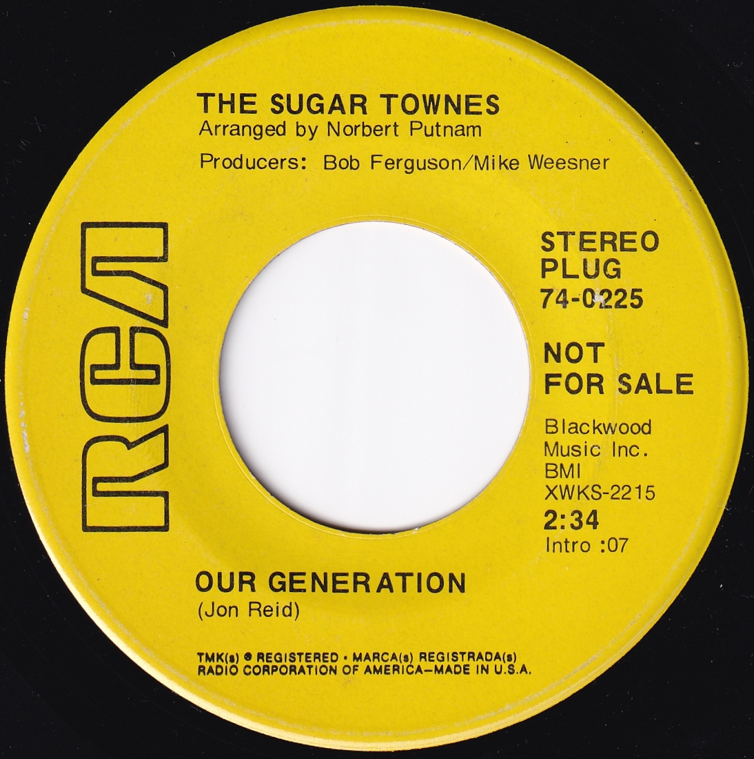 Our Generation / I'll Never Fall in Love Again by The Sugar Townes ...