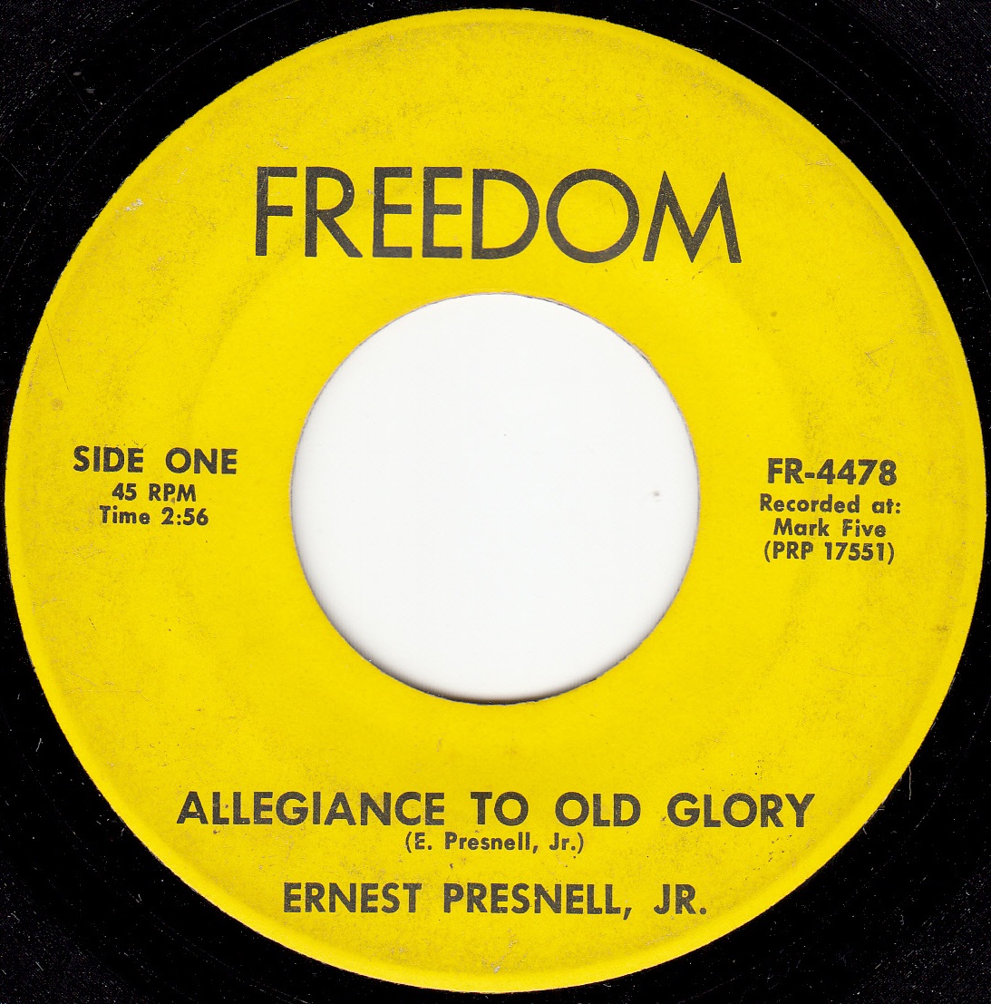 Allegiance to Old Glory / Freedom's Fee by Ernest Presnell, Jr. (Single ...