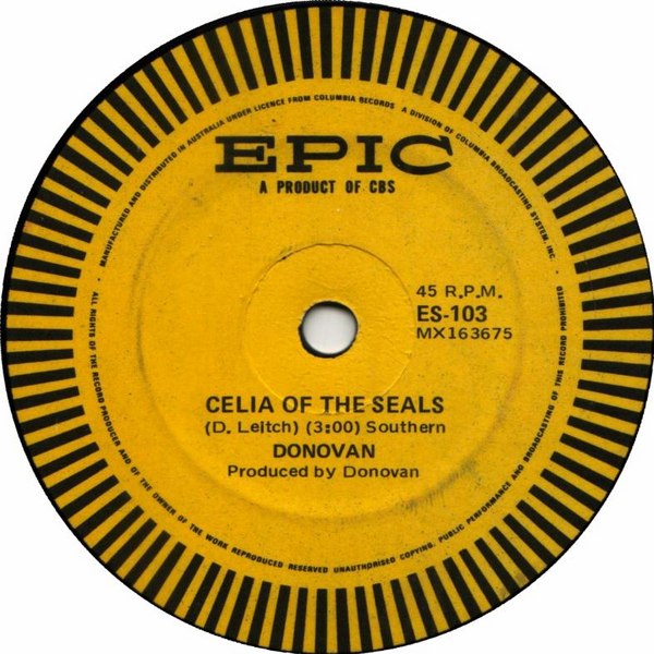 Celia of the Seals / The Song of the Wandering Aengus by Donovan ...