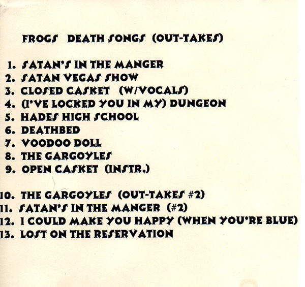 Death Songs (Out-Takes) by The Frogs (Album): Reviews, Ratings, Credits ...