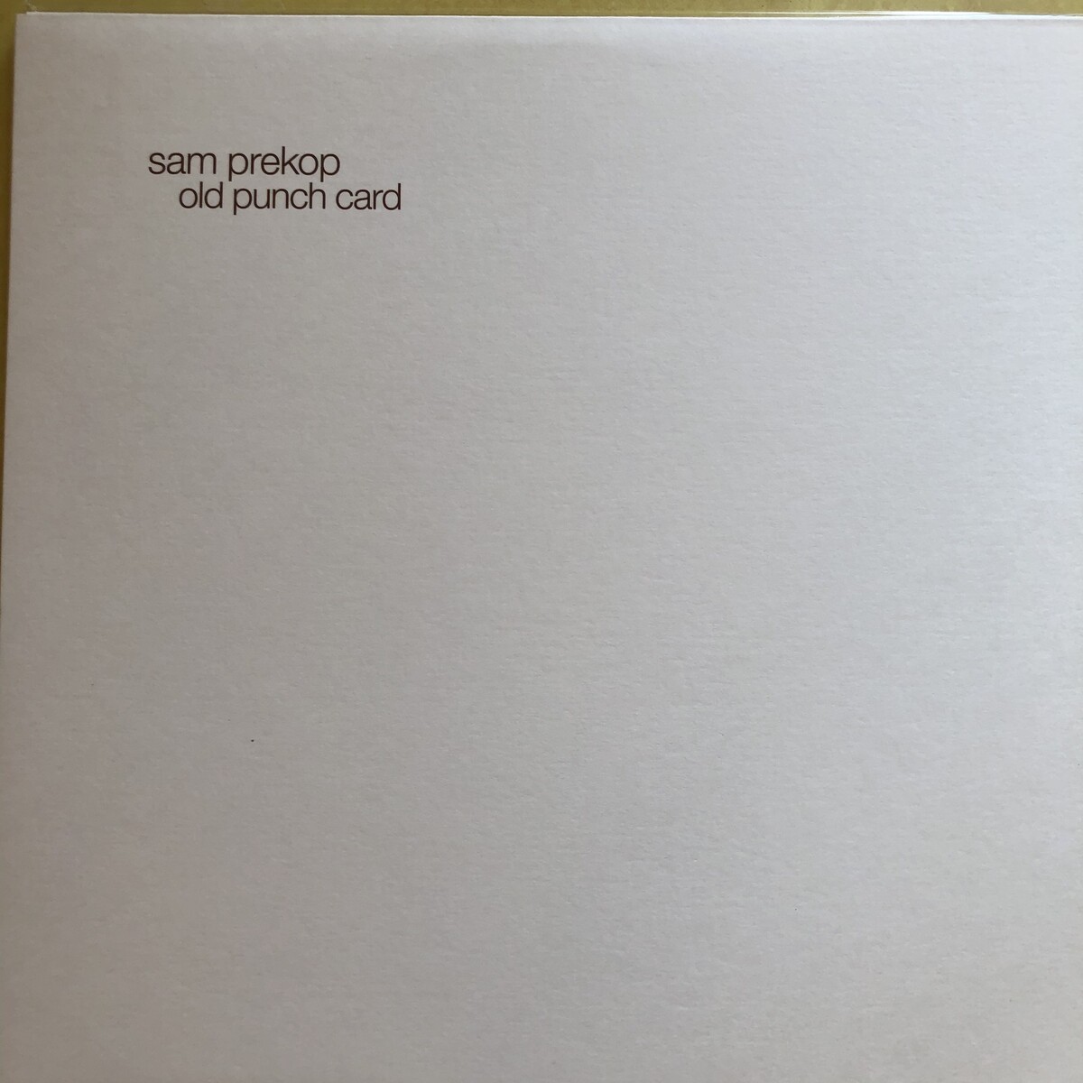 Old Punch Card by Sam Prekop (Album; n/a; n/a): Reviews, Ratings ...