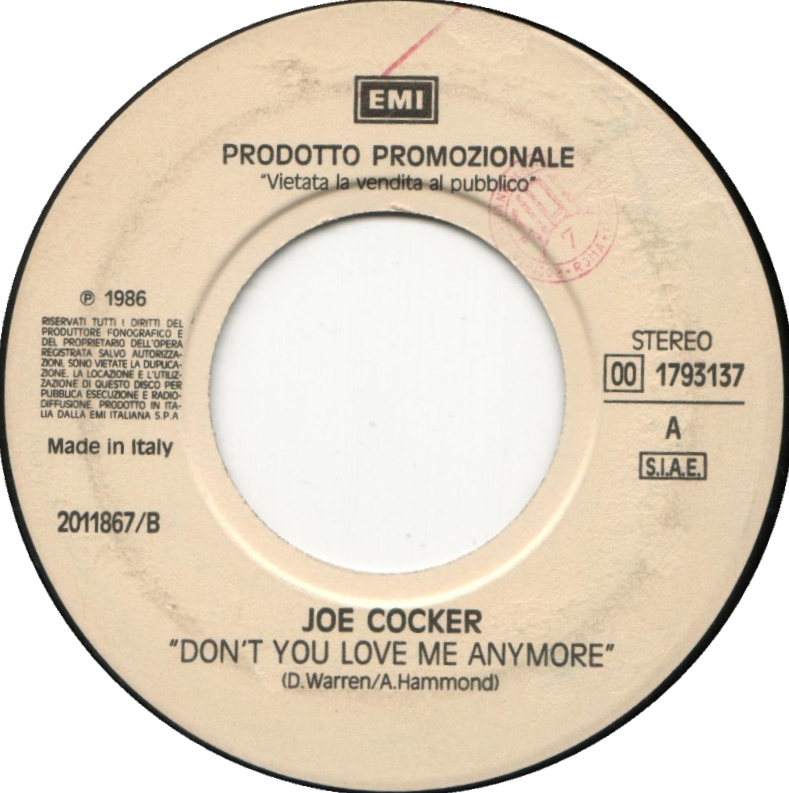Don't You Love Me Anymore / Juke Box Boy by Joe Cocker / Baltimora ...
