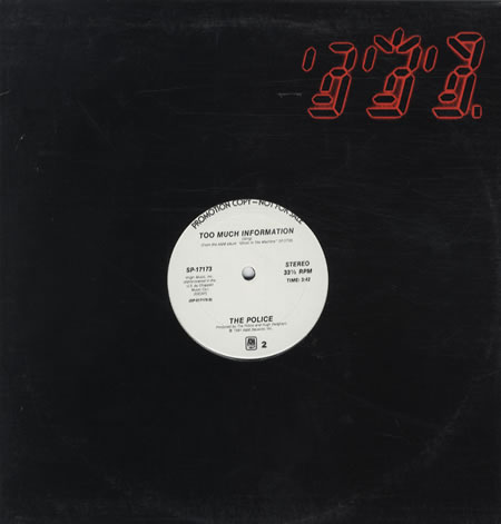 One World (Not Three) / Too Much Information by The Police (Single, New ...