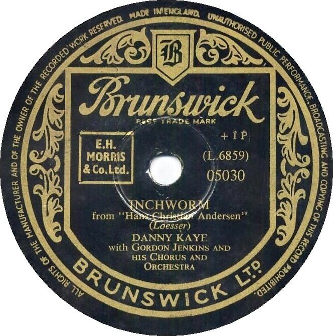 Inchworm / I'm Hans Christian Andersen by Danny Kaye (Single, Standards ...