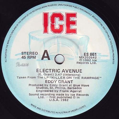 Electric Avenue / Time Warp by Eddy Grant (Single; ICE; ES 861 ...