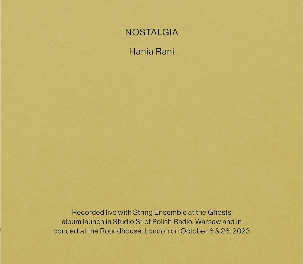 Nostalgia by Hania Rani (Album; Gondwana; GONDCD072): Reviews, Ratings ...