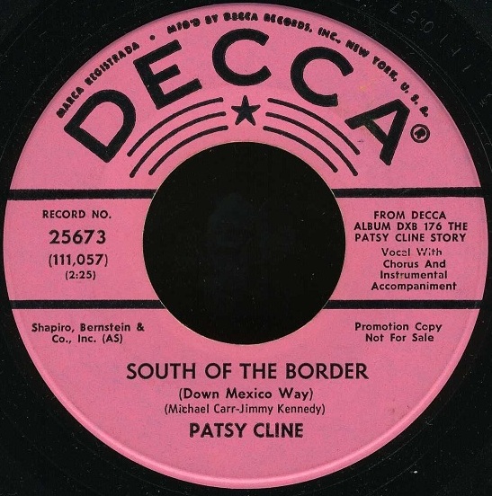 South of the Border / San Antonio Rose by Patsy Cline (Single, Nashville Sound): Reviews ...