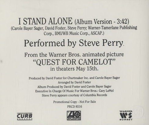 I Stand Alone by Steve Perry (Single, Film Soundtrack): Reviews ...