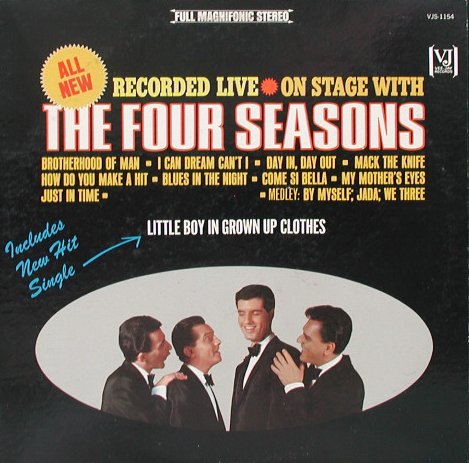 Recorded Live on Stage by The Four Seasons (Album, Pop): Reviews ...