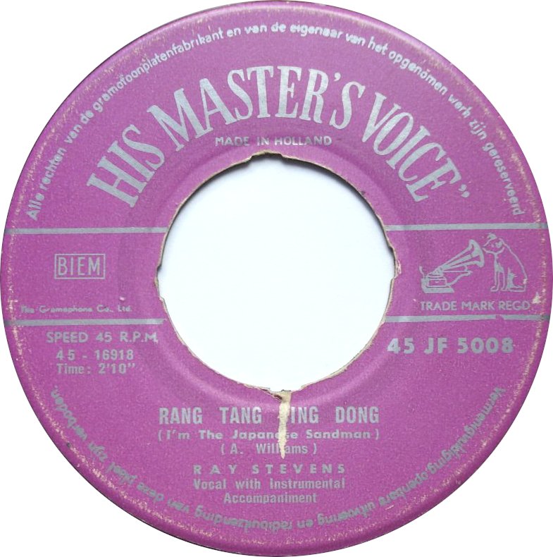 Rang Tang Ding Dong (I'm the Japanese Sandman) / Silver Bracelet by Ray ...