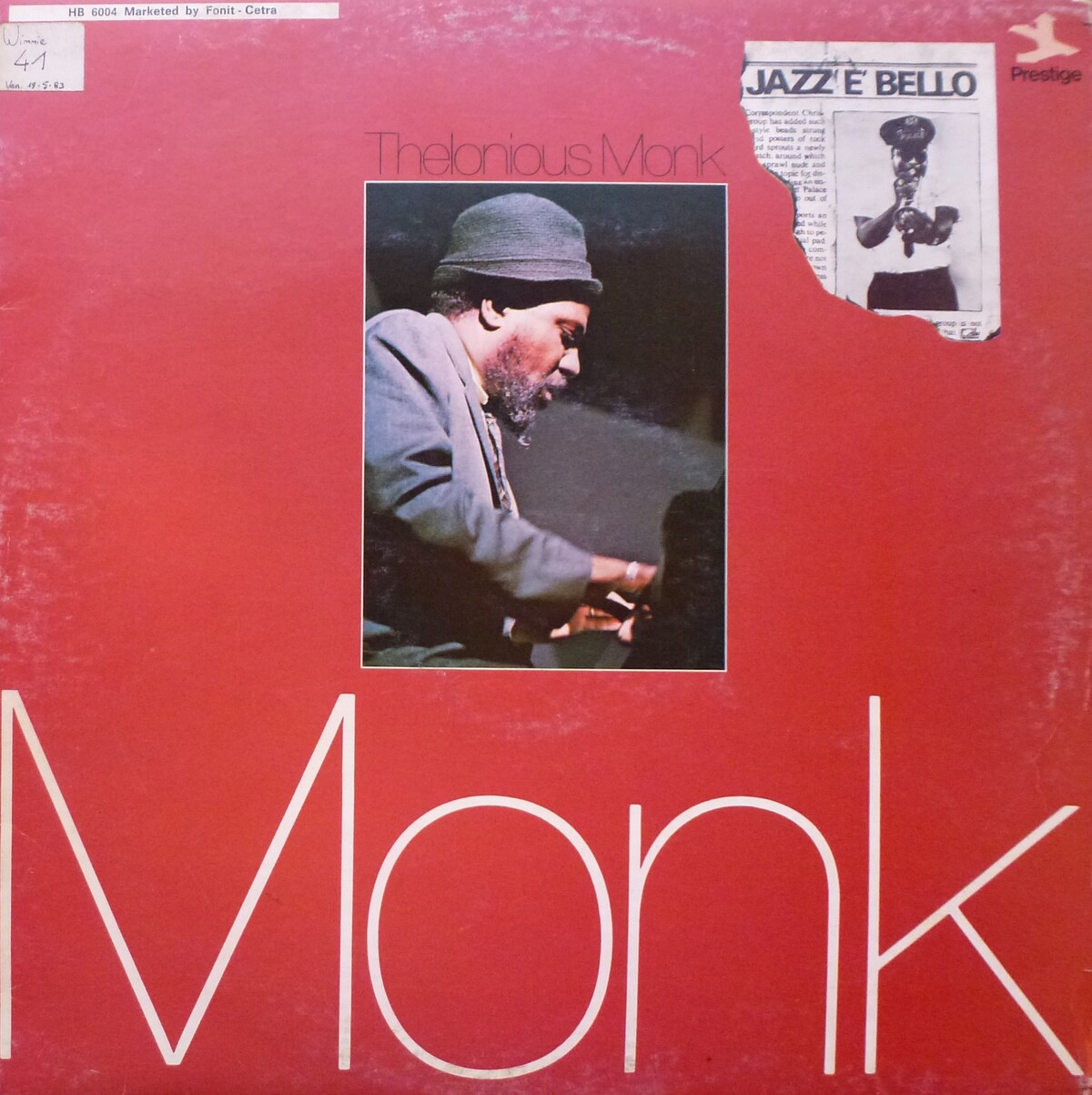 Thelonius Monk by Thelonious Monk (Compilation; Fonit Cetra; HB 6004 ...