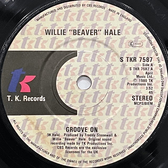 Groove On / Party Times by Willie "Beaver" Hale (Single; T.K.; S TKR 7587): Reviews, Ratings ...