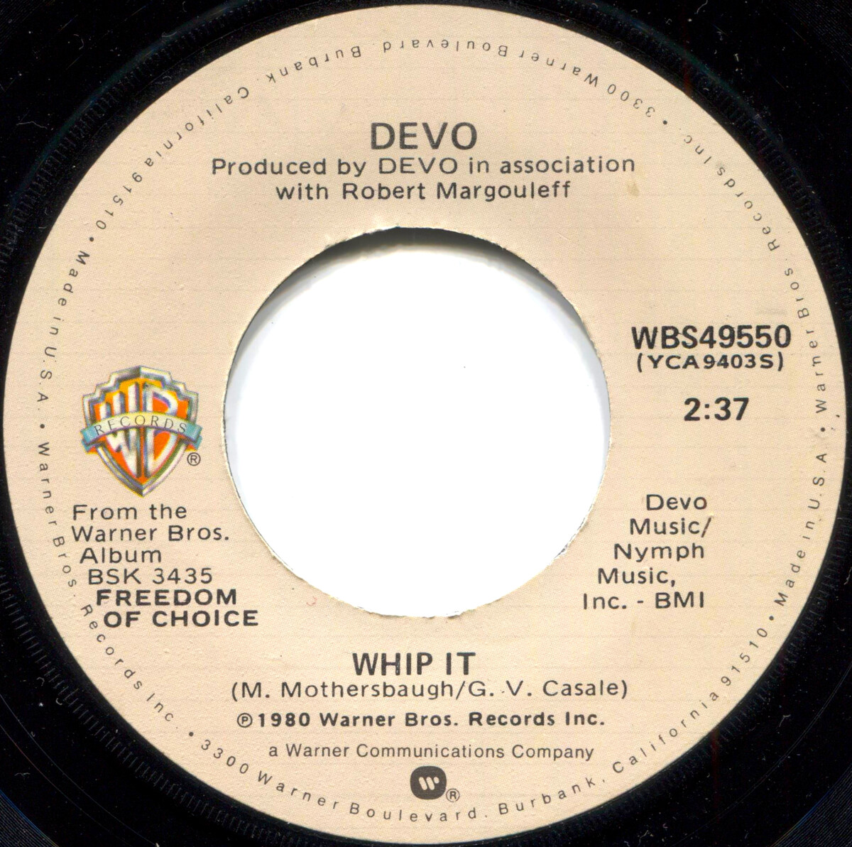 Whip It / Turnaround by Devo (Single, New Wave): Reviews, Ratings, Credits, Song list - Rate ...