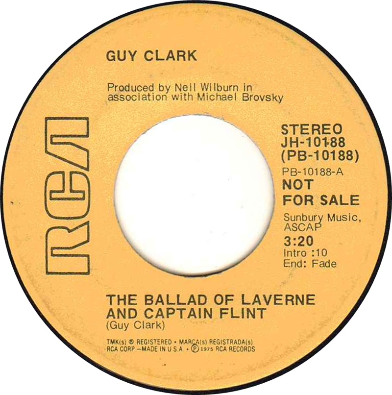 Ballad of Laverne and Captain Flint by Guy Clark (Single; RCA; JH-10188 ...