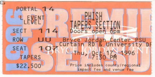 10.17.96 - Bryce Jordan Center, Penn State University, State College ...