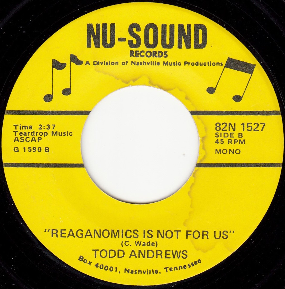 Jelly Bean Cadillac / Reaganomics Is Not for Us by Todd Andrews (Single ...